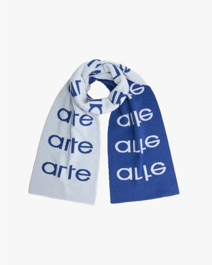 Alex allover scarf blue