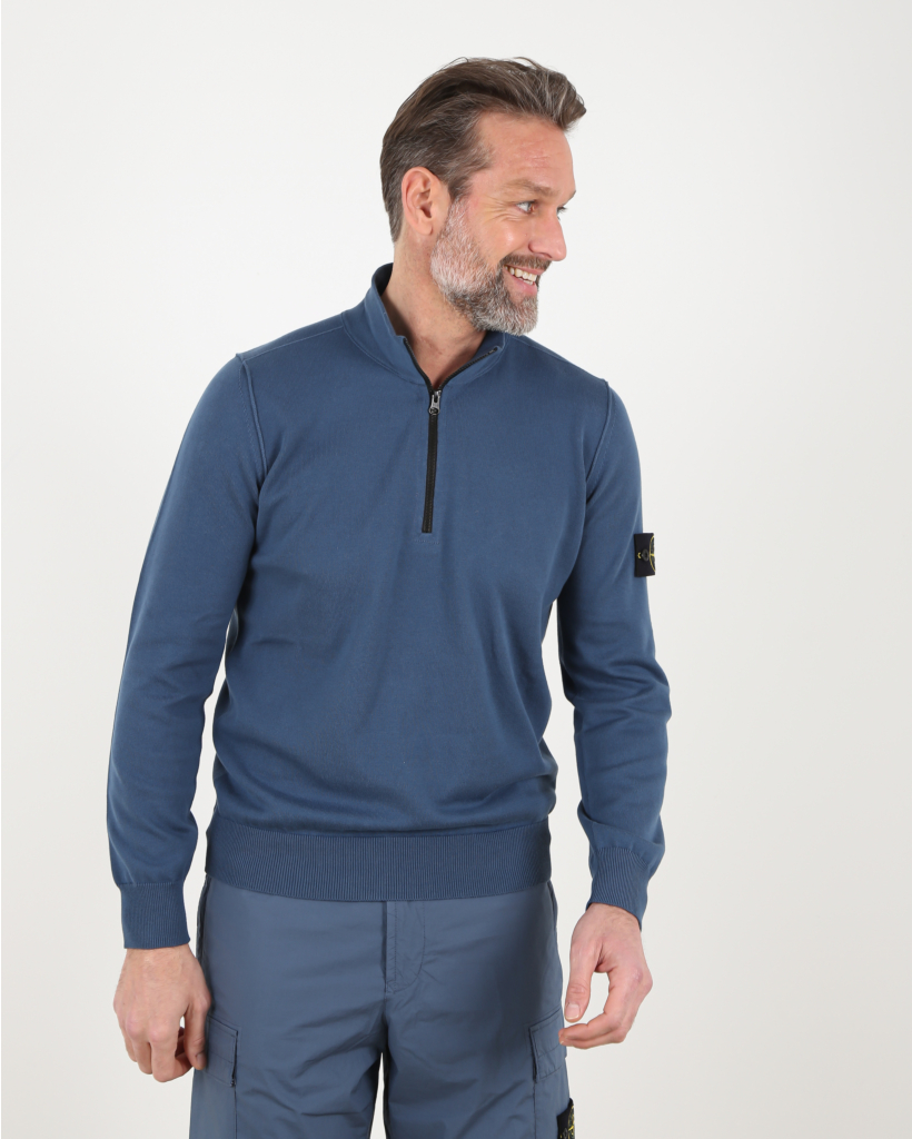 Zipper Pullover Avio Blue