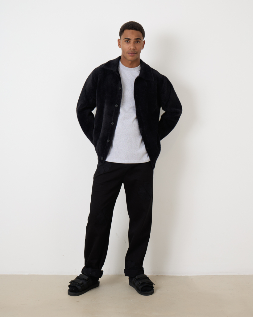 Kyle Fluffy Cardigan Black