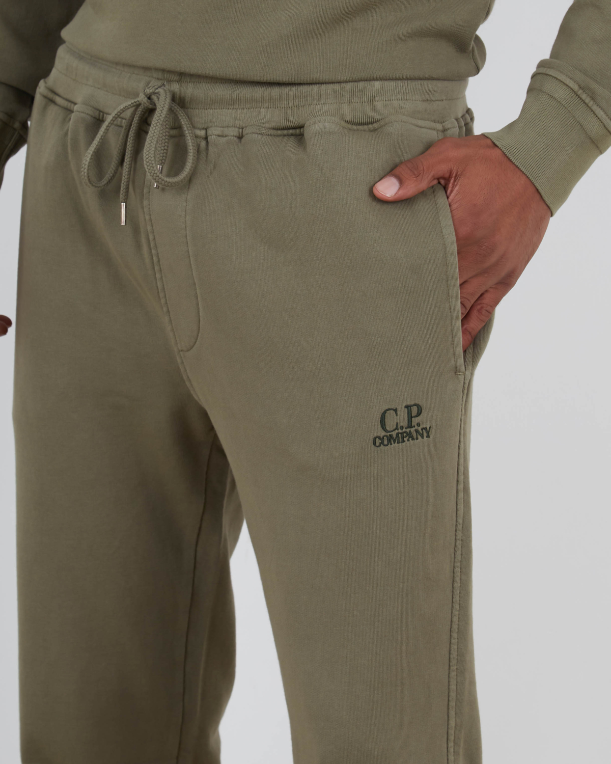 Cotton Fleece Logo Sweatpants Bronze Green