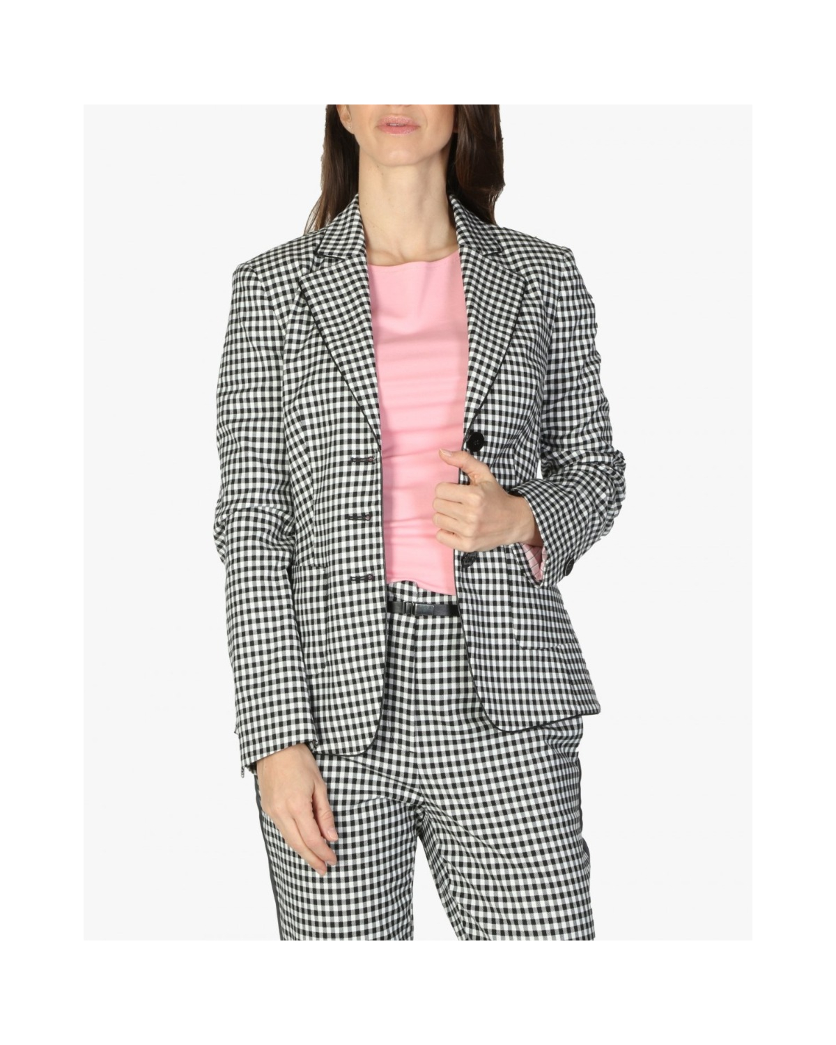 Blazer met Vichy-ruitjes